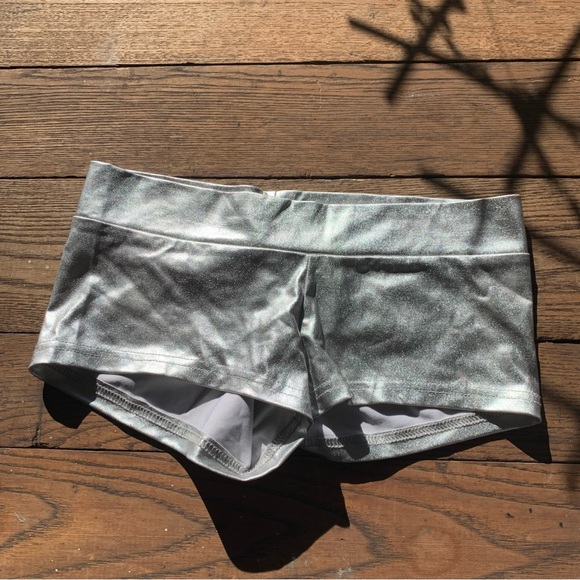 iHeartRaves | Shorts | Iheartraves Silver Metallic Low Rise Gogo Rave ...